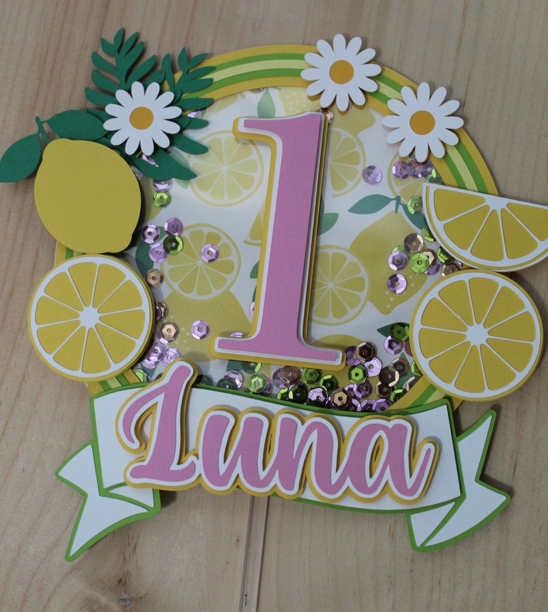Lemon Cake Topper, Lemon Birthday Party, Lemon, Lime, Lemonade Birthday ...