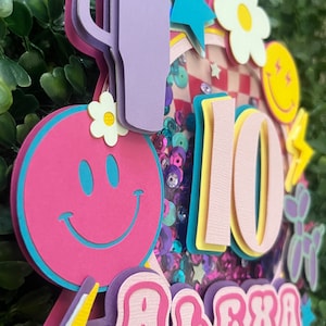Preppy Shaker Cake Topper: Groovy Smiley Face Birthday Party - Etsy