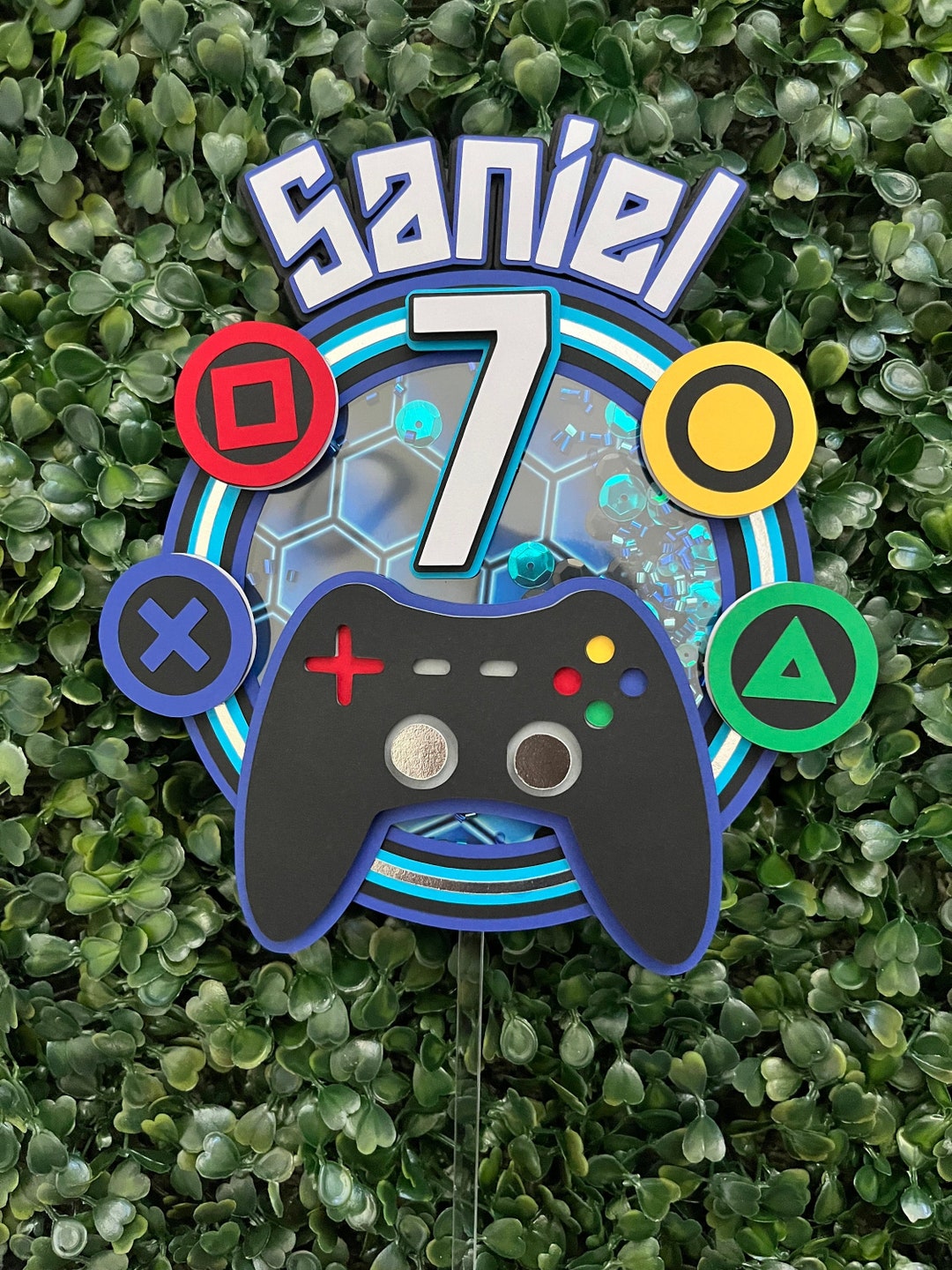 Gamer Shaker Cake Topper: Gaming Birthday Party Decoration - Etsy