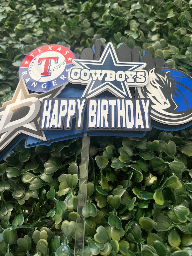 Texas Sports Cake Topper: 3D Birthday Party Decoration - Etsy