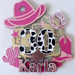 Howdy Party, Cowgirl Cake Topper, Cowgirl Rodeo, Disco Cowgirl Shaker ...