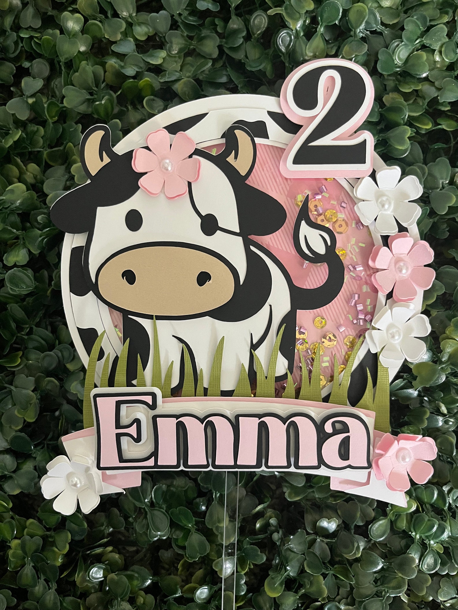 Cow Cake Topper, Cow Birthday Party, Farm Party, Farm Cake Topper, Cute ...