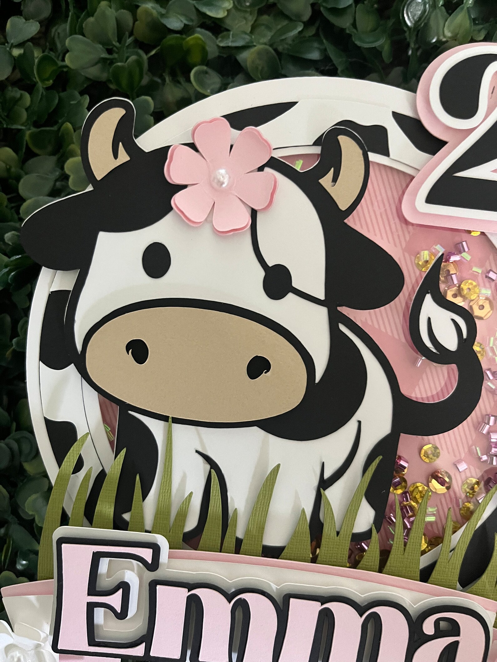 Cow Cake Topper, Cow Birthday Party, Farm Party, Farm Cake Topper, Cute ...