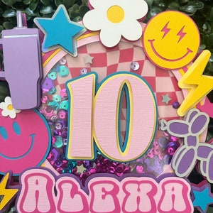 Preppy Shaker Cake Topper: Groovy Smiley Face Birthday Party - Etsy