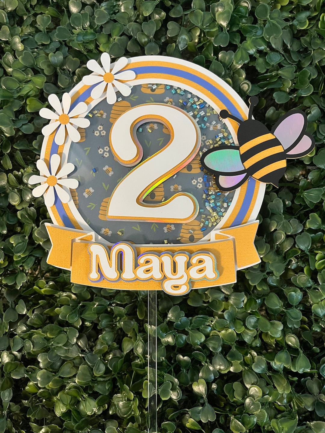 Bee Cake Topper, Bee Birthday Party, Flower Birthday Party, Sweet as ...