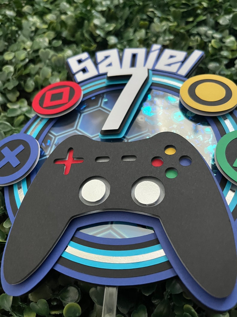Gamer Shaker Cake Topper Gaming Birthday Game Control - Etsy