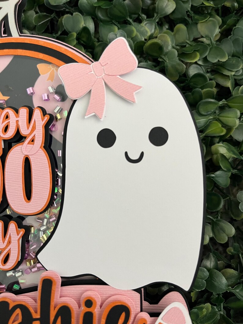 Happy Boo Day Shaker Cake Topper: Pink Halloween Party Decor - Etsy