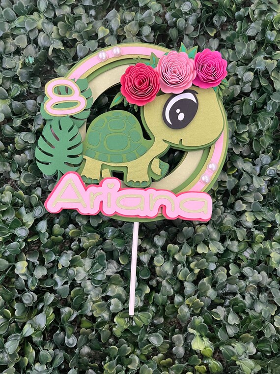 Turtle Cake Topper Turtle Birthday Decor Turtle Party | Etsy