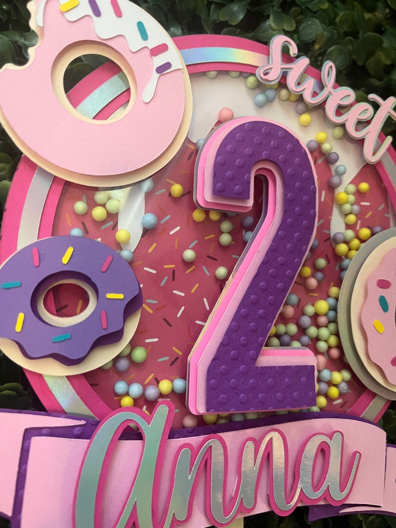 Donut Cake Topper Sprinkles Cake Topper Sweet Cake Topper - Etsy