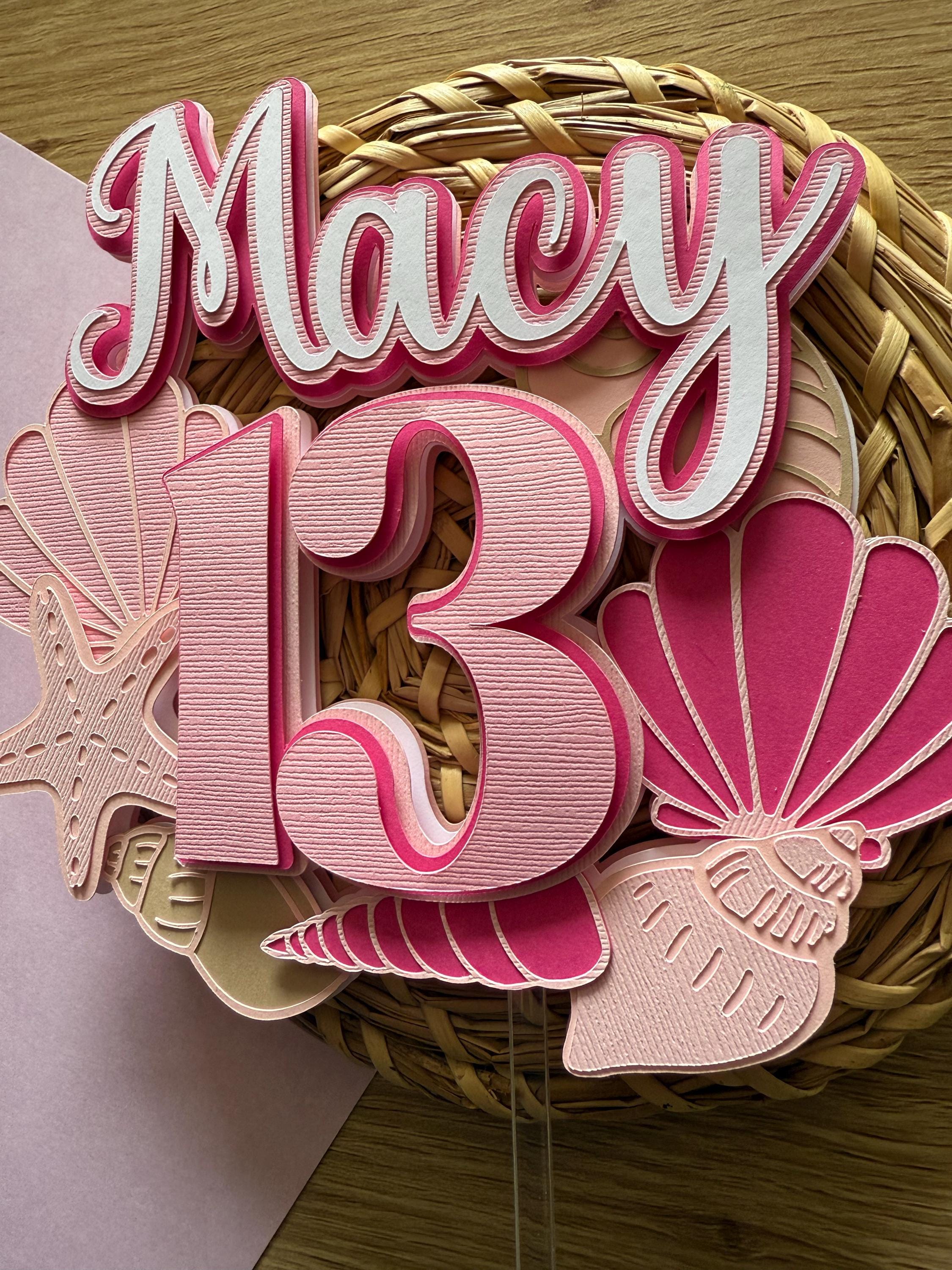 Seashell Cake Topper: Coastal Birthday 'shellebrate' Party Decor - Etsy