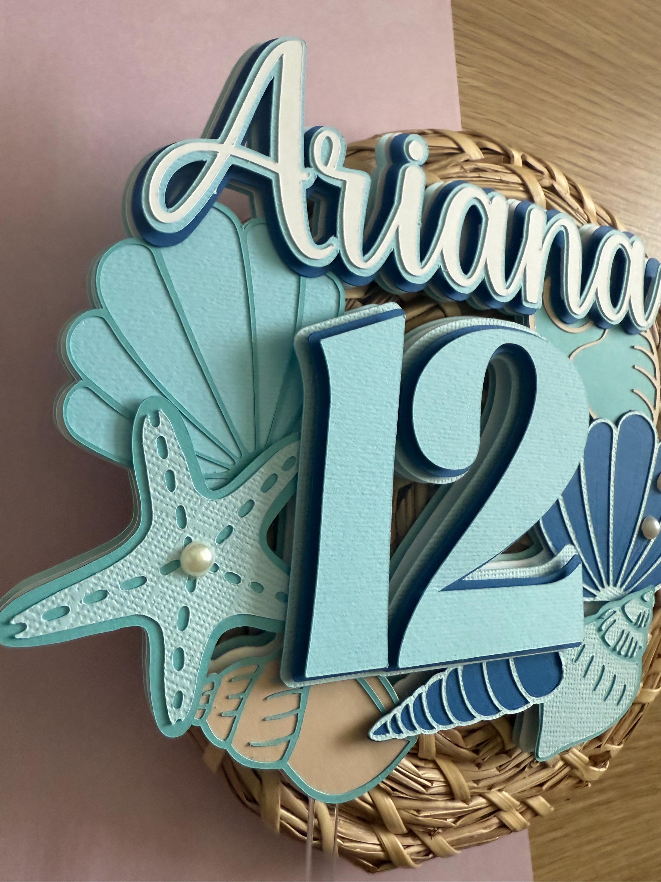 Seashell Cake Topper: Coastal Birthday 'shellebrate' Party Decor - Etsy