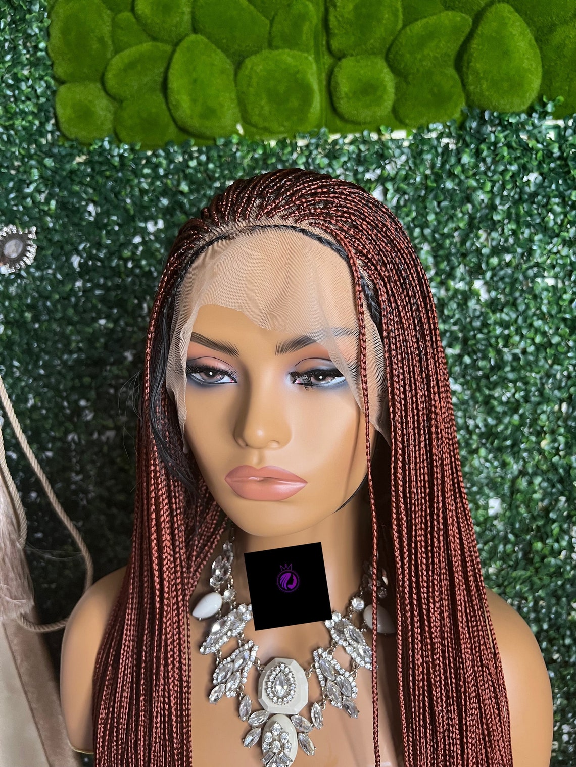 Micro Braids Full Lace Frontal Lace Braids Wigs for Black Women Updo ...