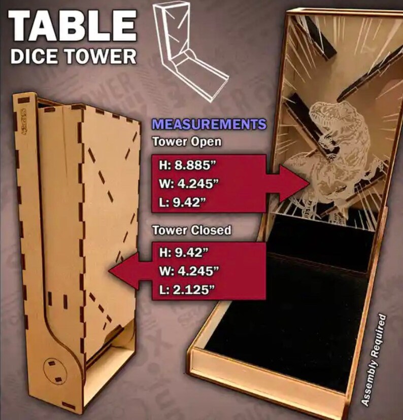 Customizable Tall Dice Tower - Etsy