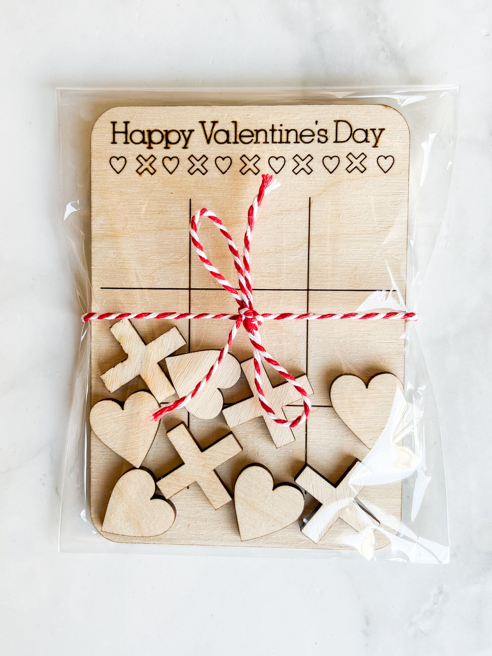 Wood Tic Tac Toe Game, Valentines Gift for Kids, Wooden Kids Game ...