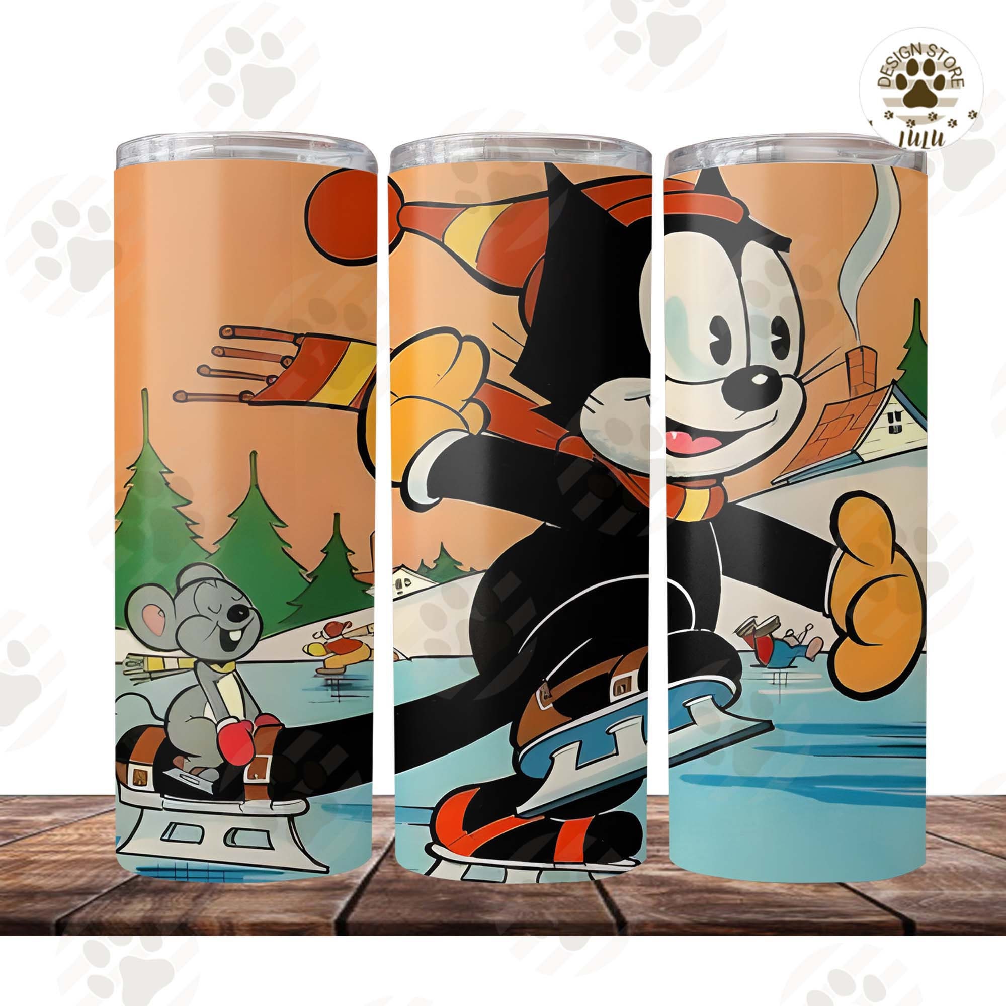 50 Master Tom Tumbler Bundle, Animated Cat Tumbler 20oz Skinny ...