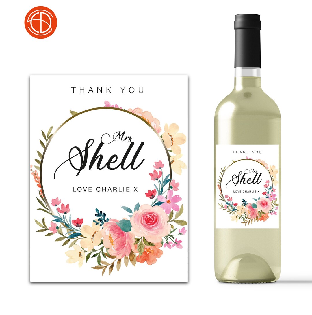 Personalised Thank You Teacher Wine Bottle Label/sticker Gift - Etsy UK
