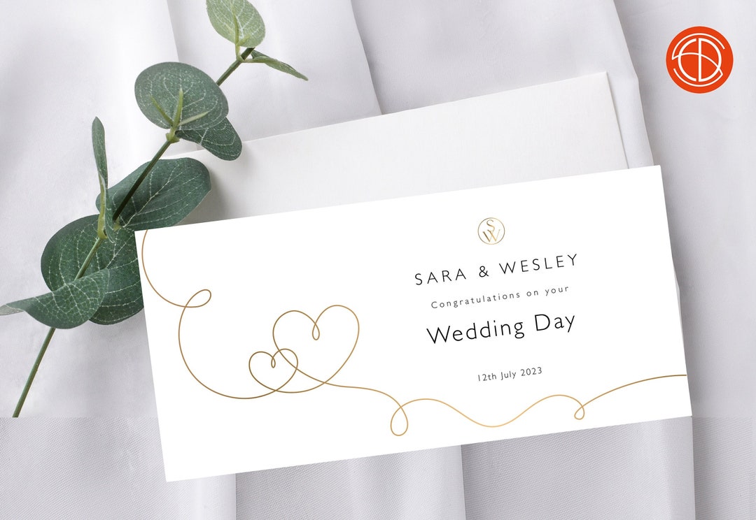 Personalised Wedding Theme Money Voucher Gift Wallet Card ~ Mr & Mrs ...