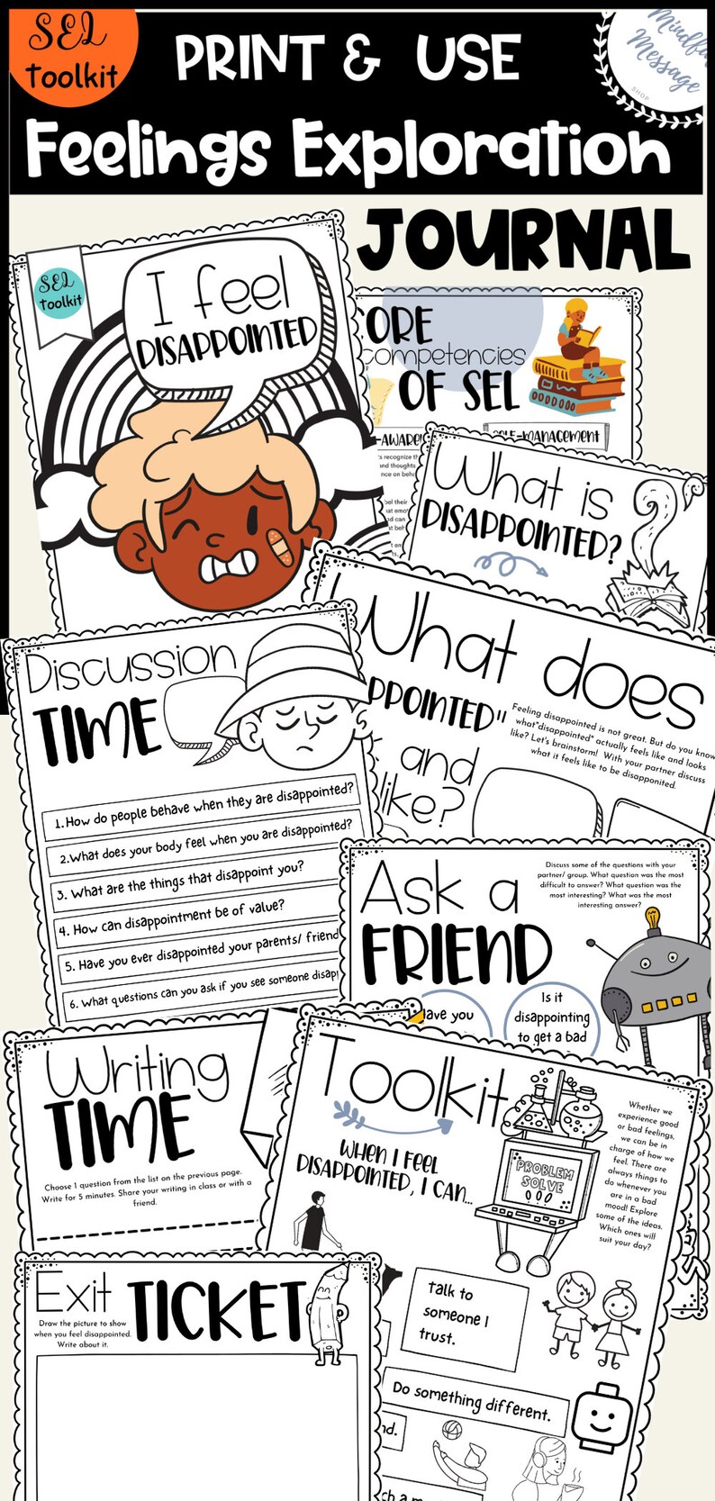 Emotions Journal Emotions Journal for Kids Feelings Reading PDF ...