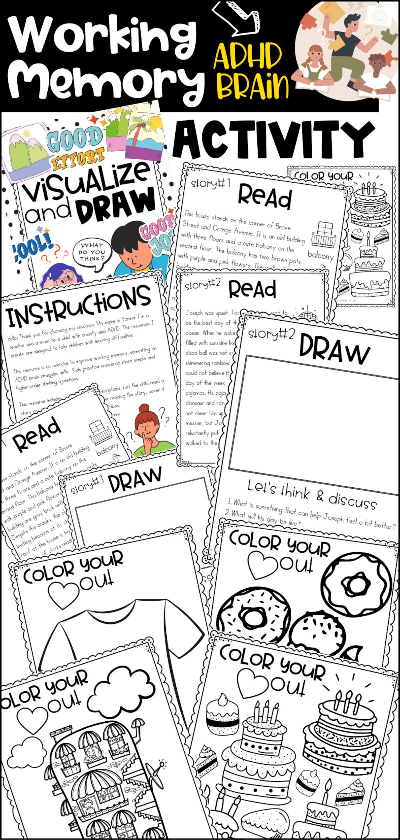 Kids Memory Game Printable Memory Game for Working Memory Game for Kids ...