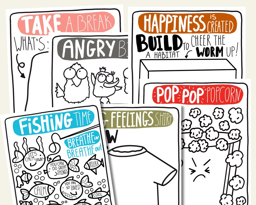 Kids Mental Health Coloring Sheets Kids Mental Health Check in Kids ...