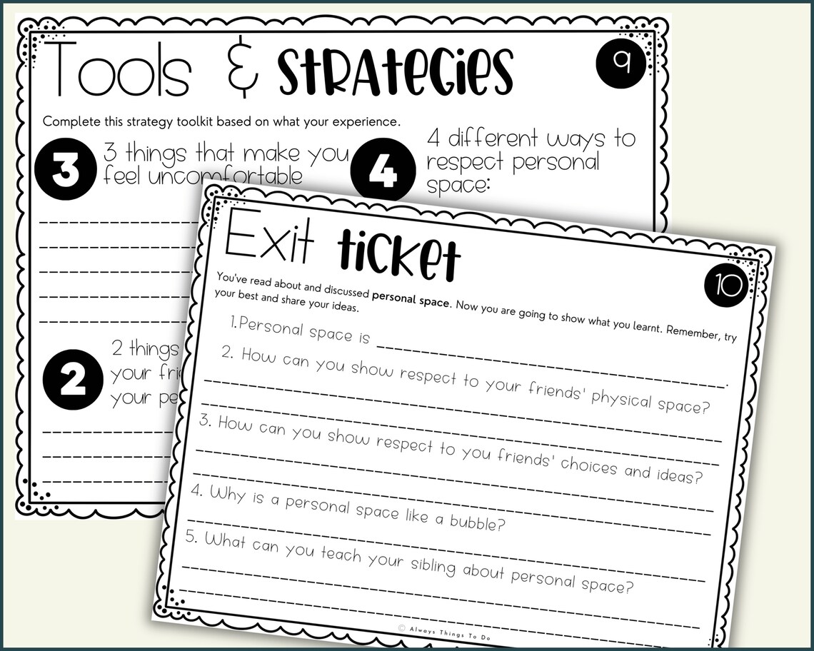 Boundaries Worksheets for Kids Boundaries Journal Boundaries Workbook ...