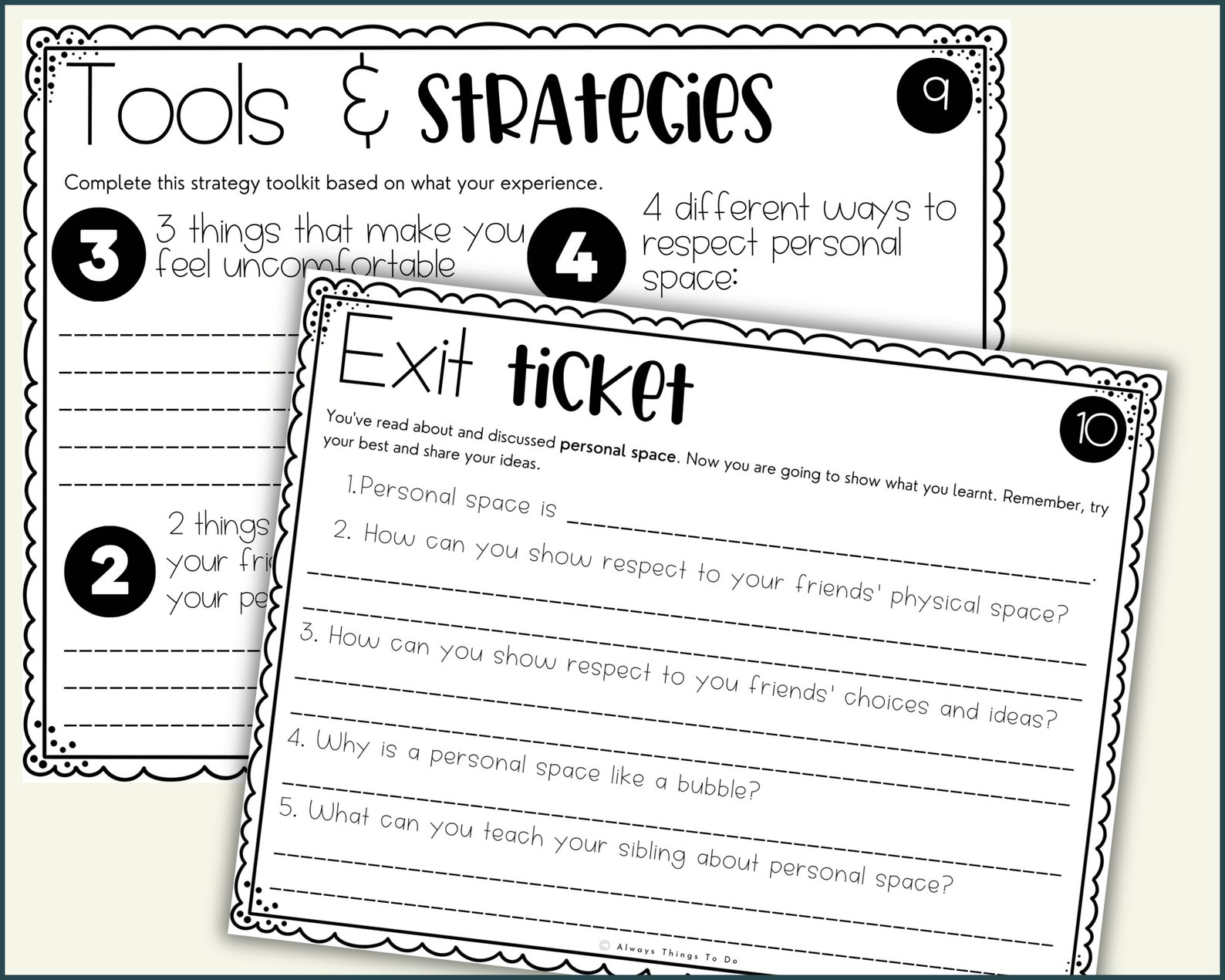 Boundaries Worksheets for Kids Boundaries Journal Boundaries Workbook ...