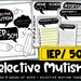 Selective Mutism IEP 504 Goals Selective Mutism Classroom ...