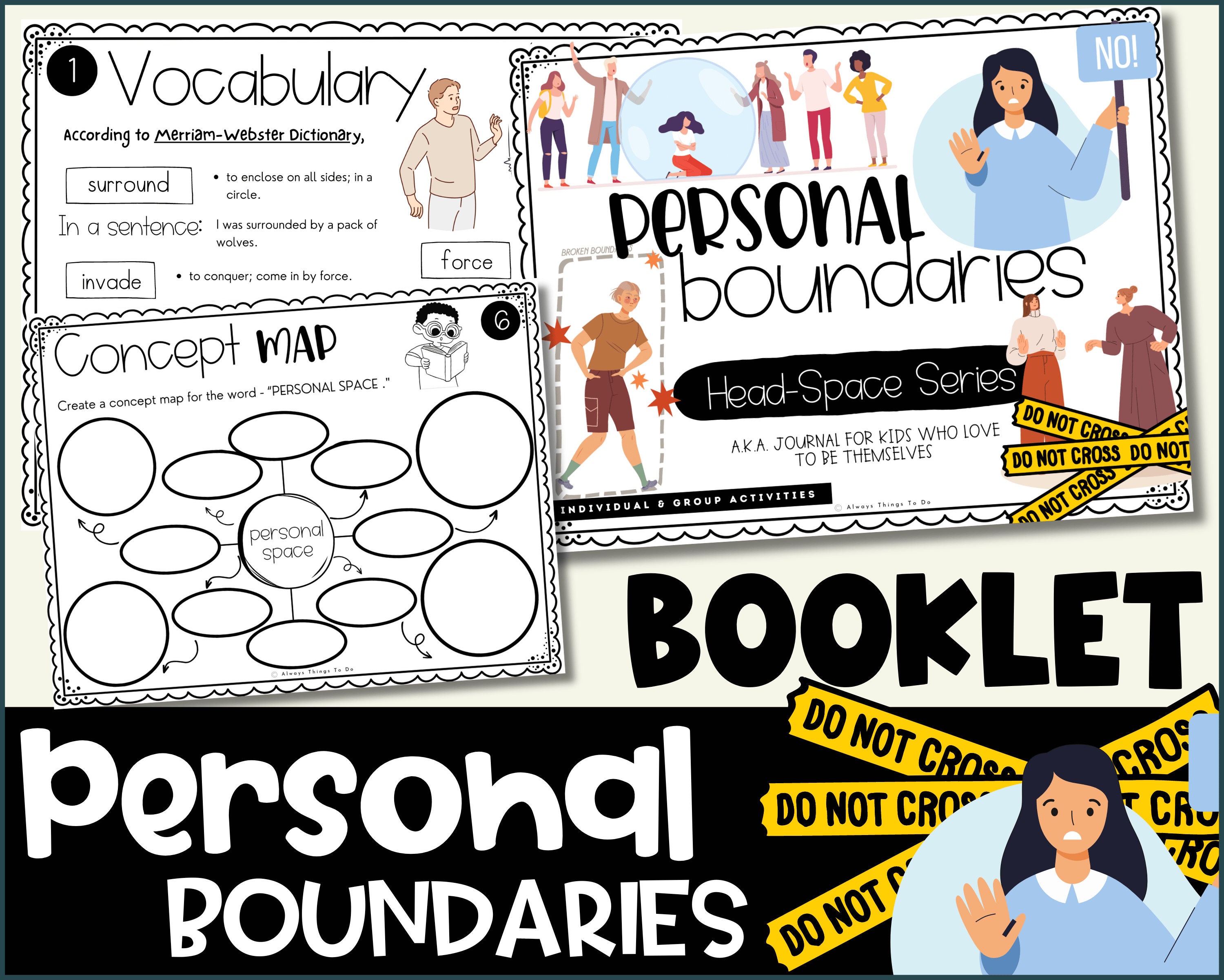 Boundaries Worksheets for Kids Boundaries Journal Boundaries Workbook ...