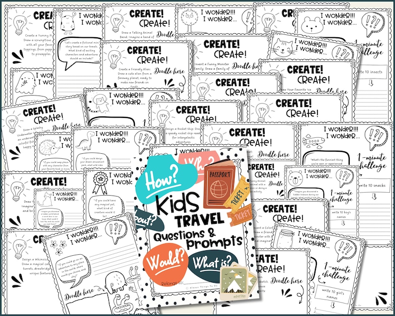 Travel Journal Kit Travel Journal Activities for Kids Travel Journal ...