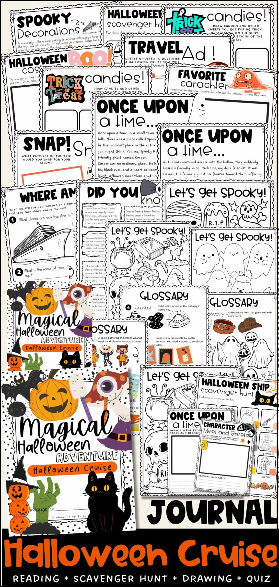 Halloween on the High Seas Kids Journal Activities Halloween Cruise ...