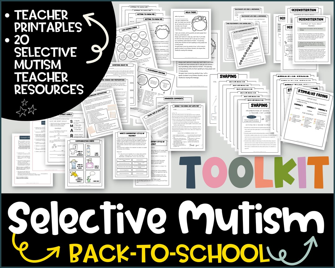 Selective Mutism Back to School Pack for Teachers Selective - Etsy