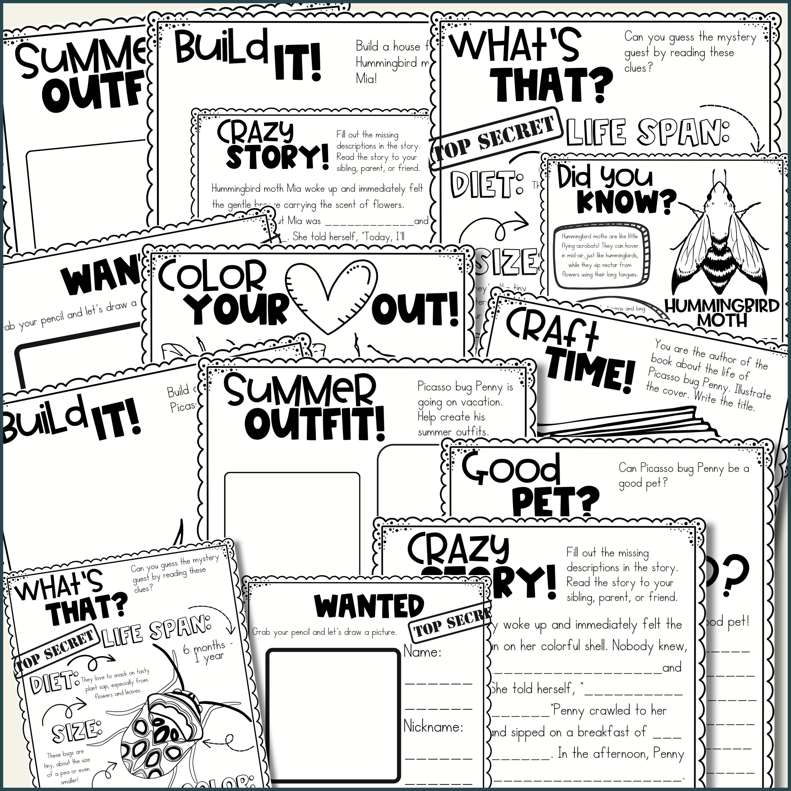 Kids Summer Journal Printable Summer Activity for Kids Summer Activity ...