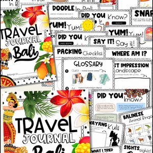 Travel Journal Kids Bali Kids Bali Travel Journal for Bali Kids Travel ...