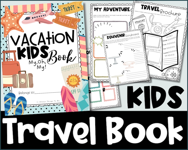 Kids Vacation Book Kids Travel Book Kids Travel Journal Kids Vacation ...