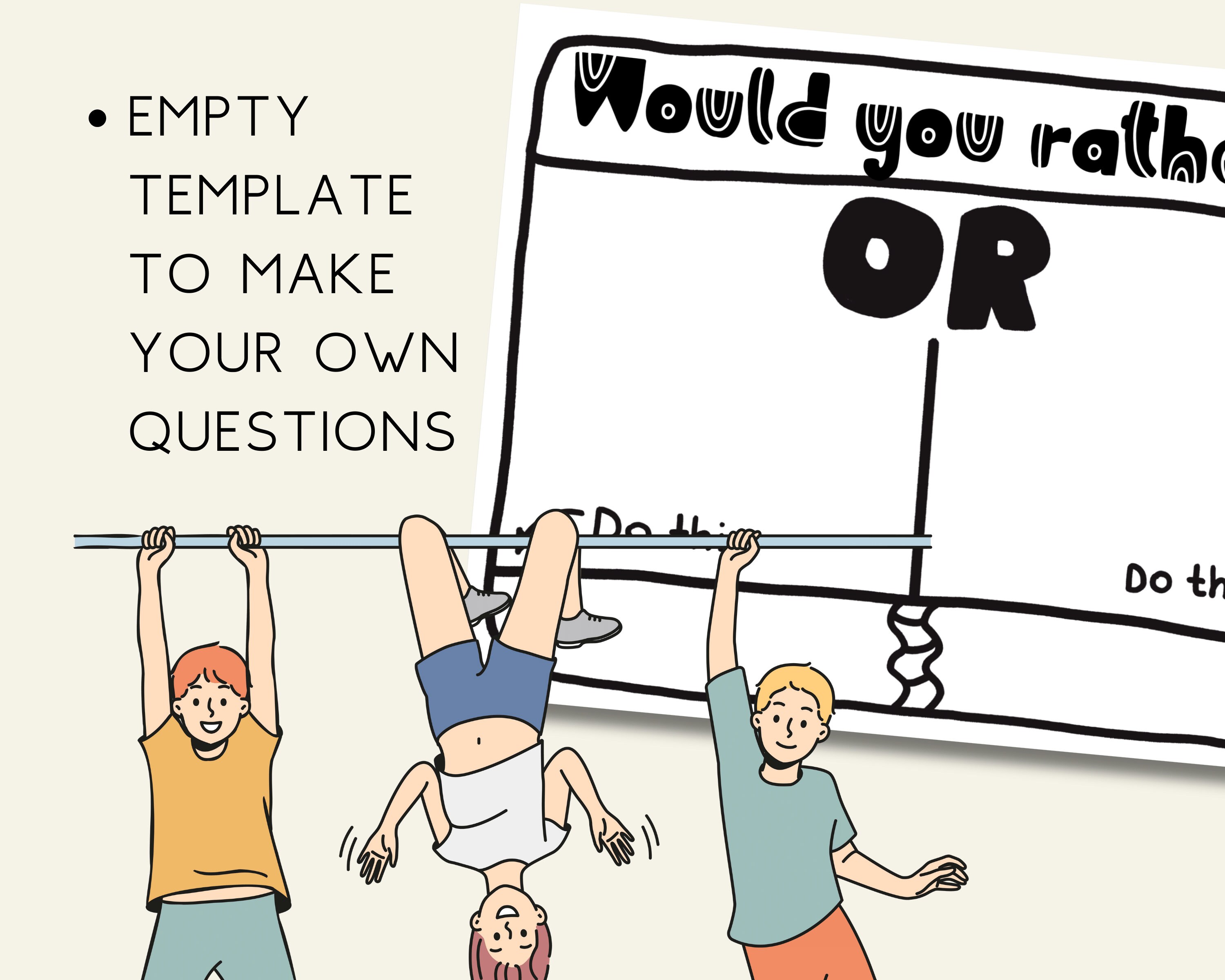 Would You Rather Games for Kids Would You Rather Game Kids Summer Game ...