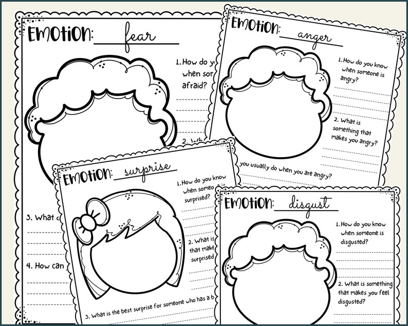 Emotions and the Body Worksheets Emotions and the Body Workbook ...