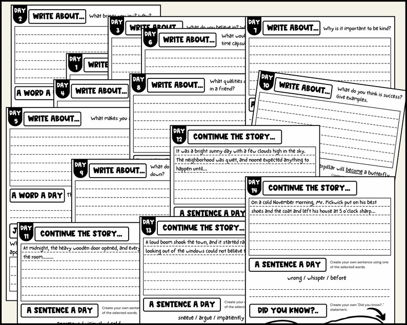 Kids Writing Journal Kids Writing Notebook With Prompts Kids Writing ...