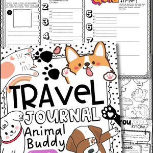 Kids Travel Journal Animal Travel Journal Animal for Kids Vacation Book ...