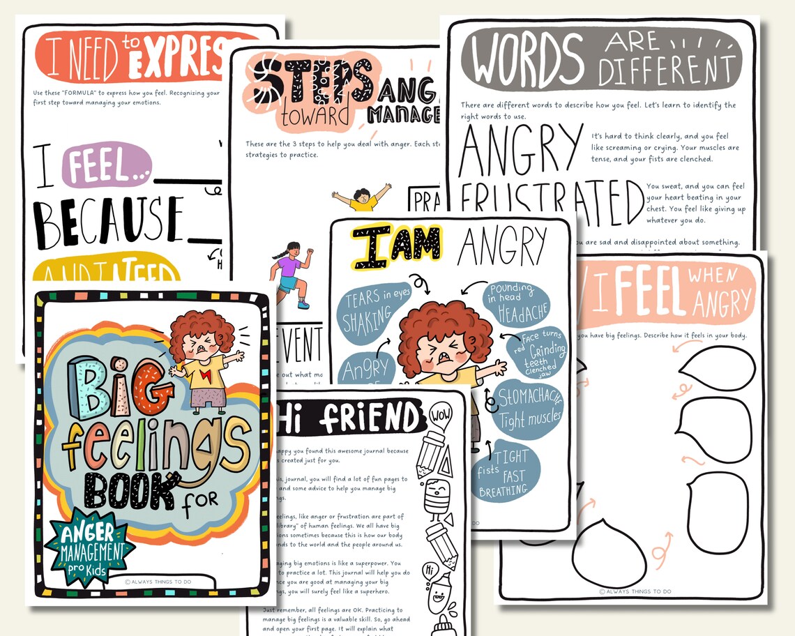 Anger Management Workbook for Kids Anger Management Worksheet Kids ...