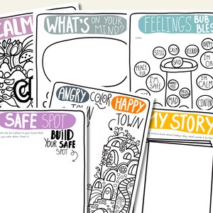 Kids Mental Health Coloring Sheets Kids Mental Health Check in Kids ...