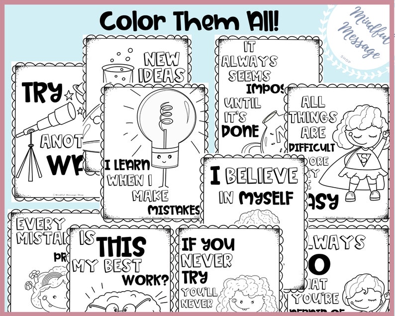 Growth Mindset Poster Growth Mindset Kids Printables Growth Mindset ...