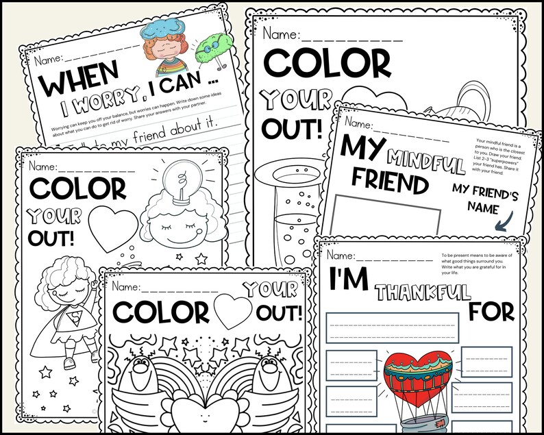 Mindfulness Journal Kids Mindfulness Journal Printable Mindfulness ...