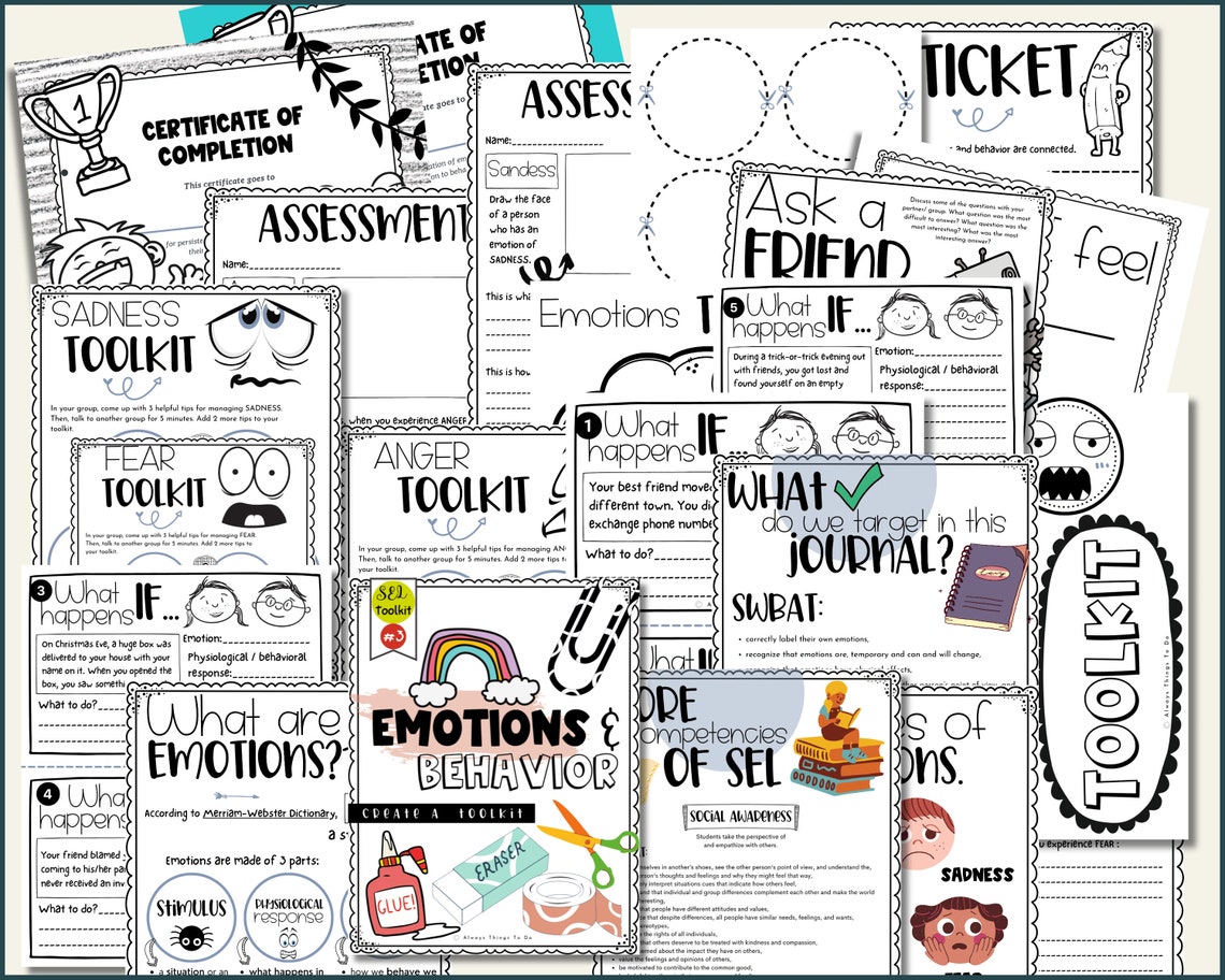 Emotions and the Body Kit Emotions Toolkit for Kids Feelings Pack Kids ...