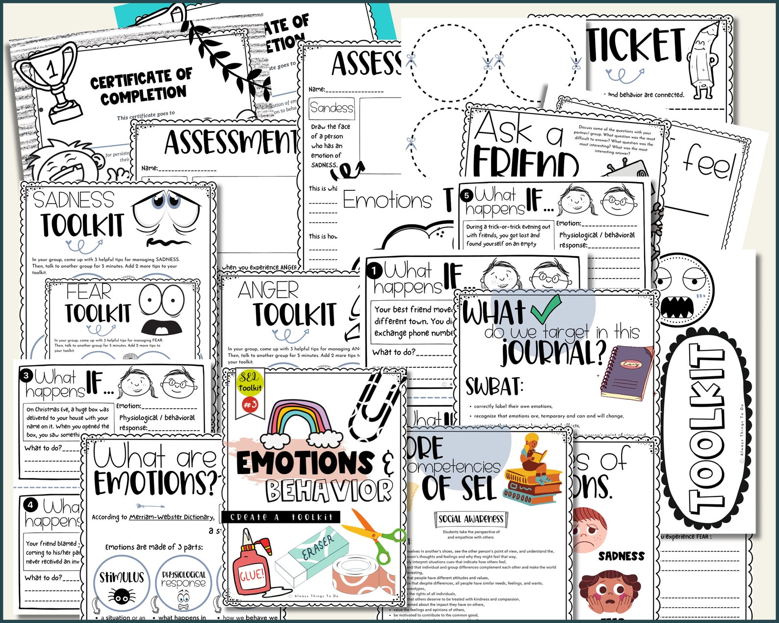 Emotions and the Body Kit Emotions Toolkit for Kids Feelings Pack Kids ...