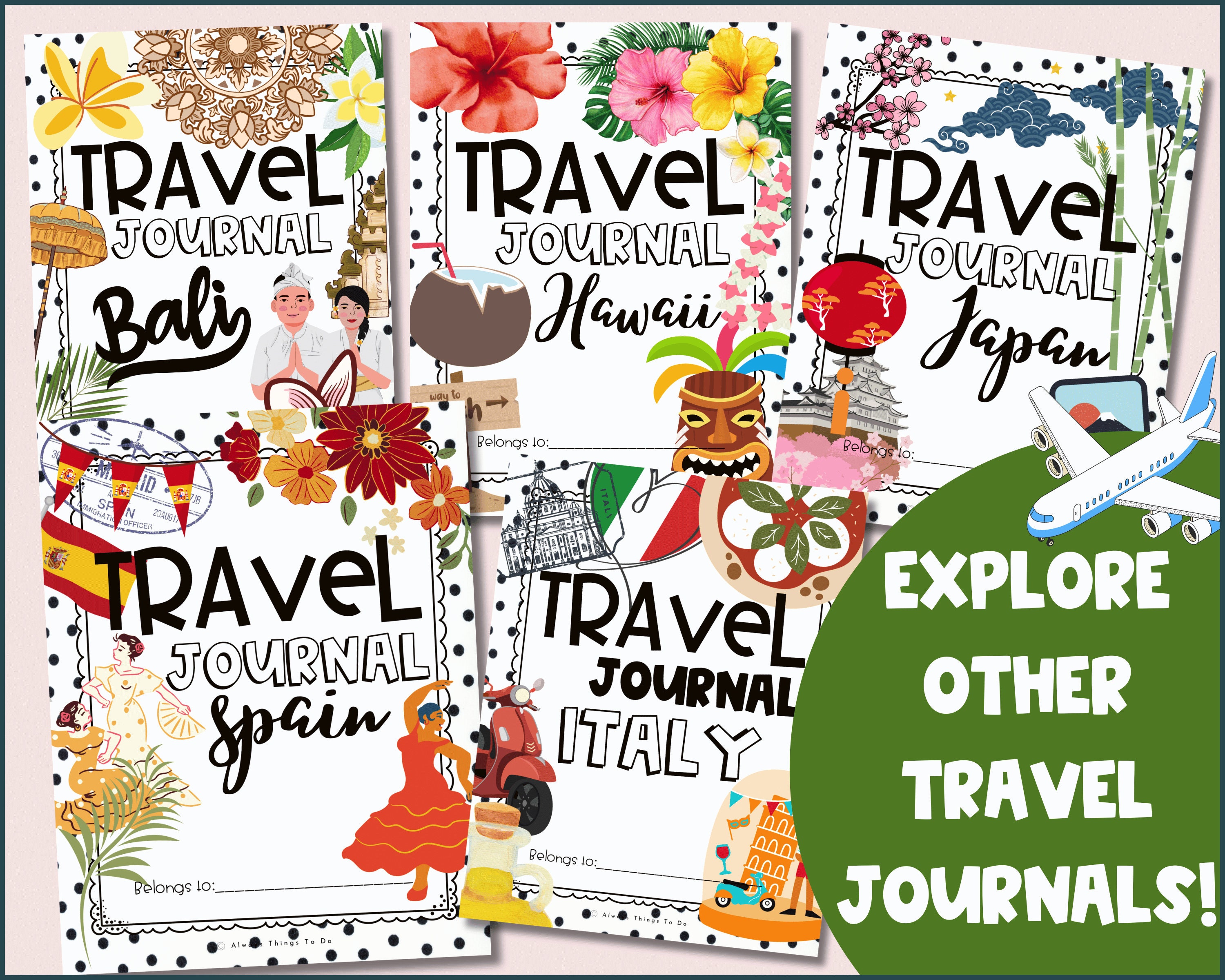 Travel Journal Printable Travel Journal for Kids Travel Book Activities ...