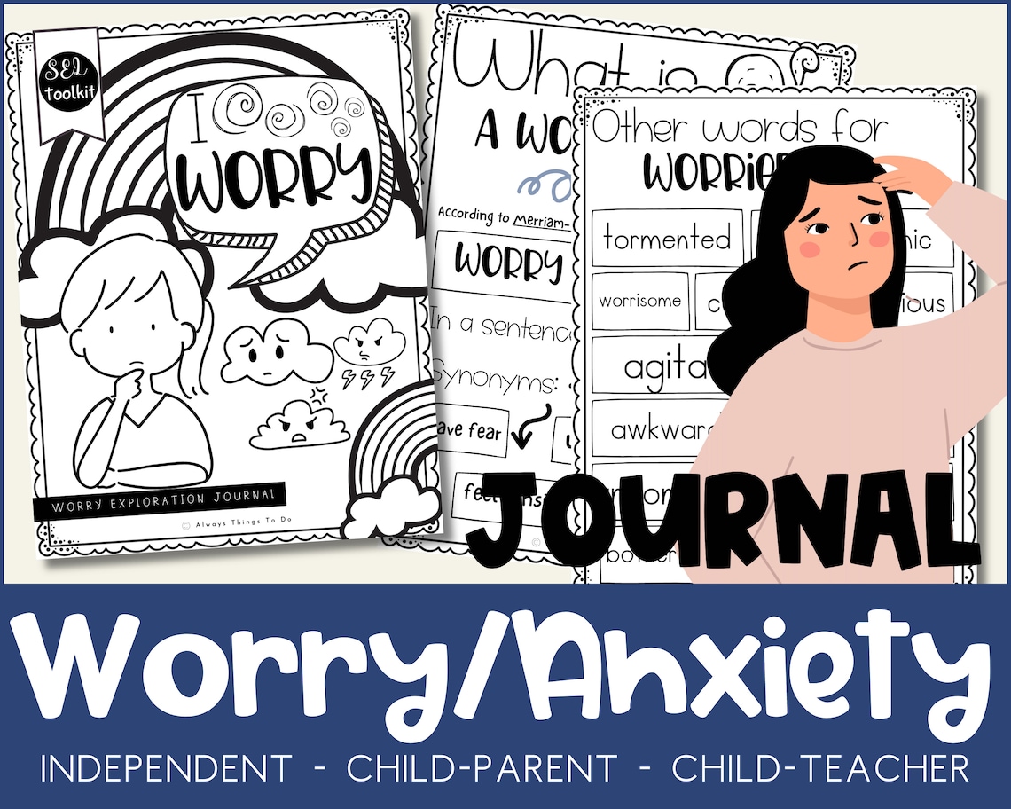 Worry Journal Kid Worry Worksheets for Kids Worry Journal Printable ...
