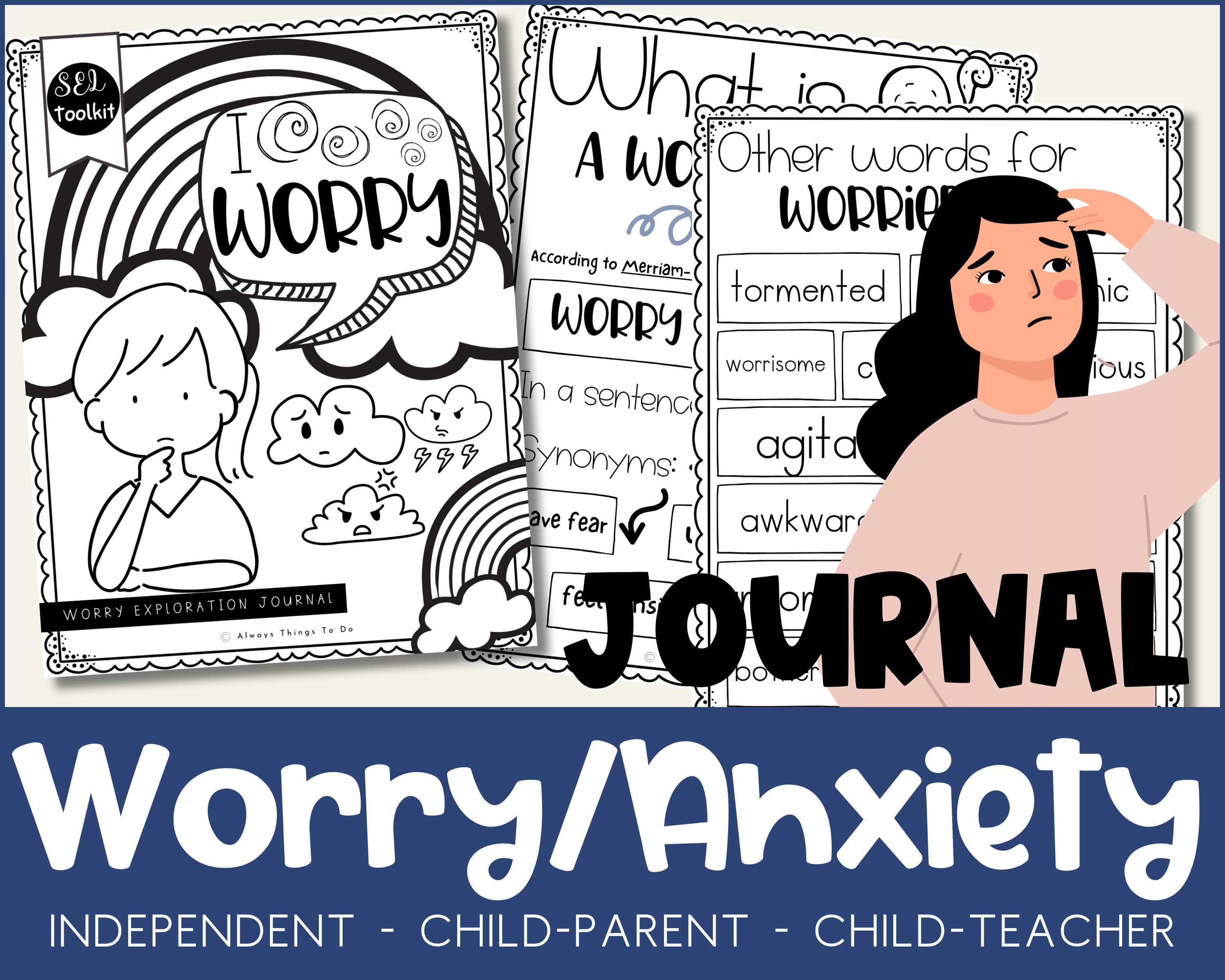 Worry Journal Kid Worry Worksheets for Kids Worry Journal Printable ...