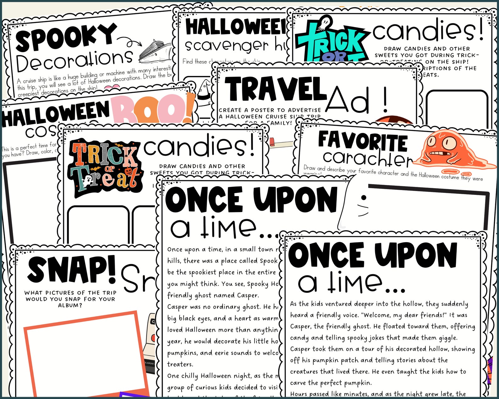 Halloween on the High Seas Kids Journal Activities Halloween Cruise ...