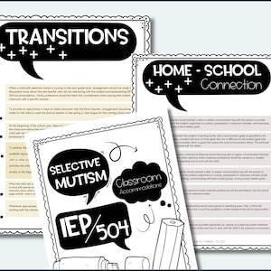 Selective Mutism IEP 504 Goals Selective Mutism Classroom ...
