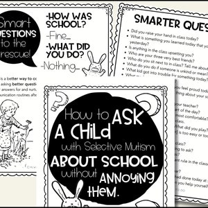 Selective Mutism Resource Parent Social Anxiety Tool for Parents ...